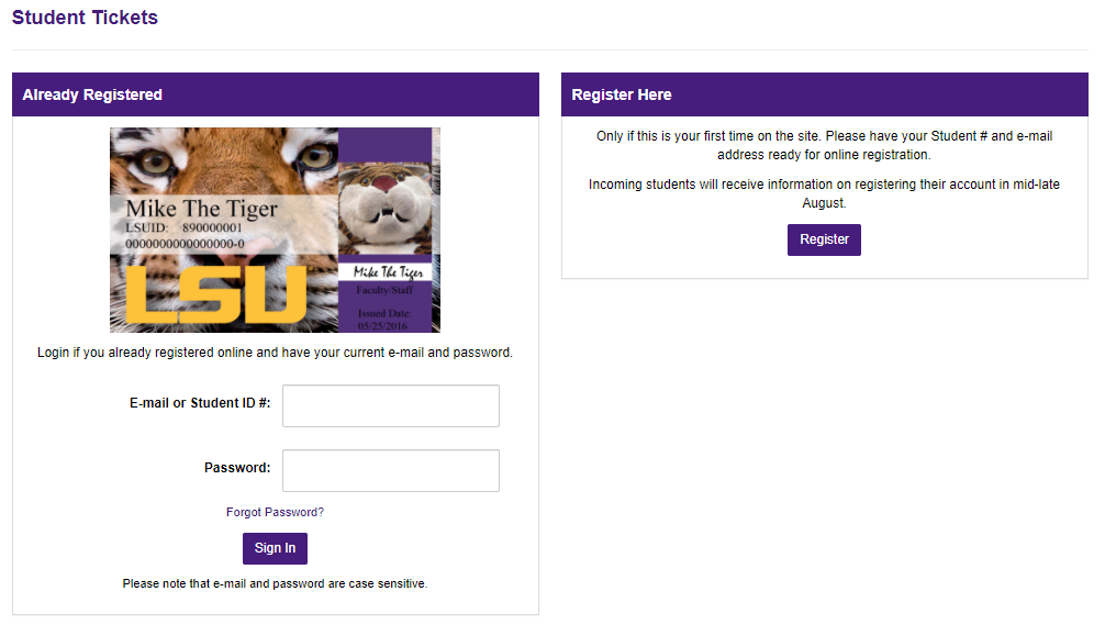 Students: Register for LSU Football Tickets - GROK Knowledge Base